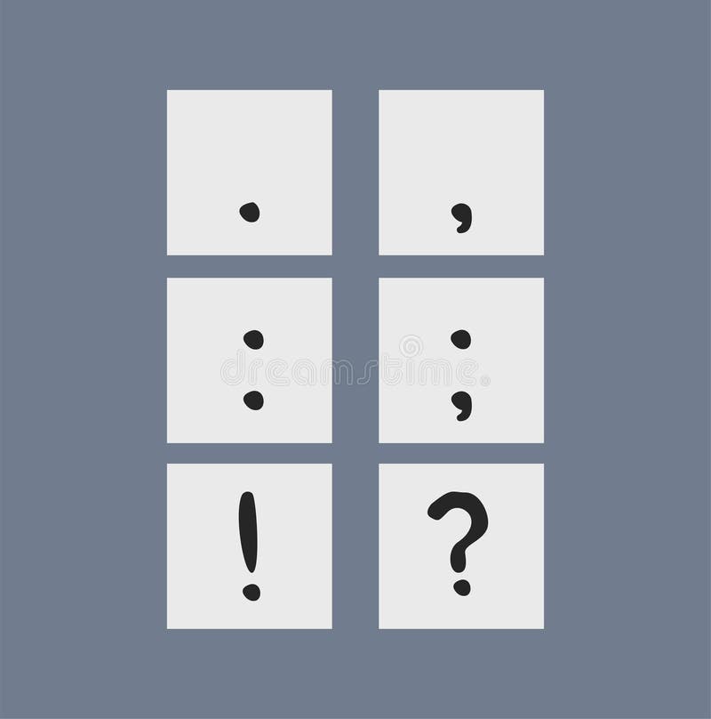 Punctuation symbols stock vector. Illustration of button - 240664264