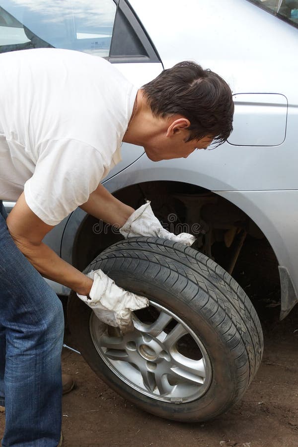 Punctured wheel stock image. Image of machine, mechanic - 36833233 Punctured wheel stock image. Image of machine, mechanic - 36833233