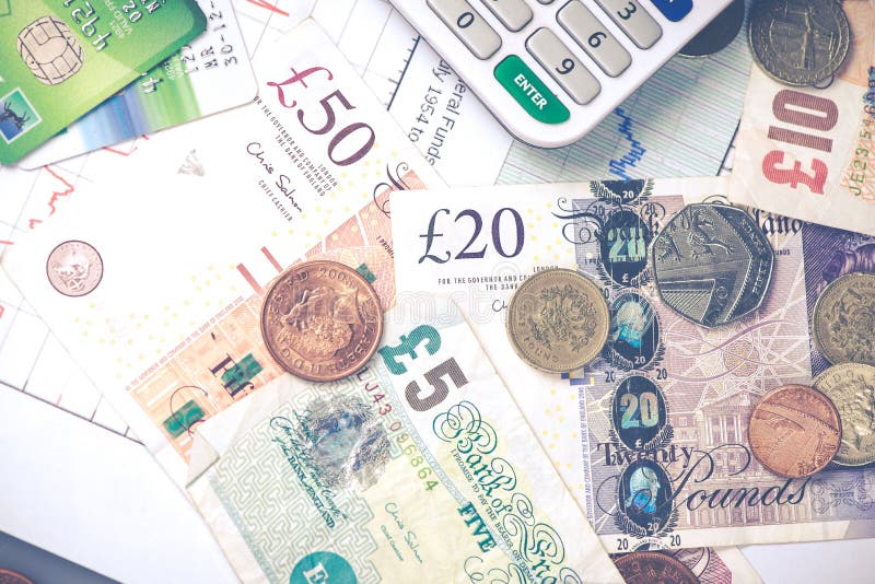 New UK British Money Notes Background Editorial Photography - Image of ...