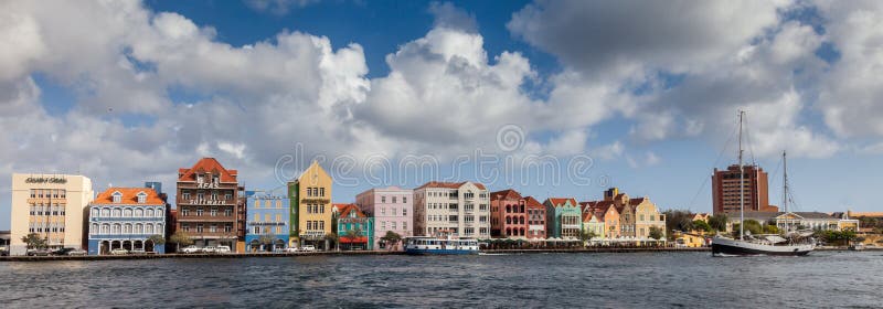 Punda waterfront editorial photo. Image of coastline - 51800861