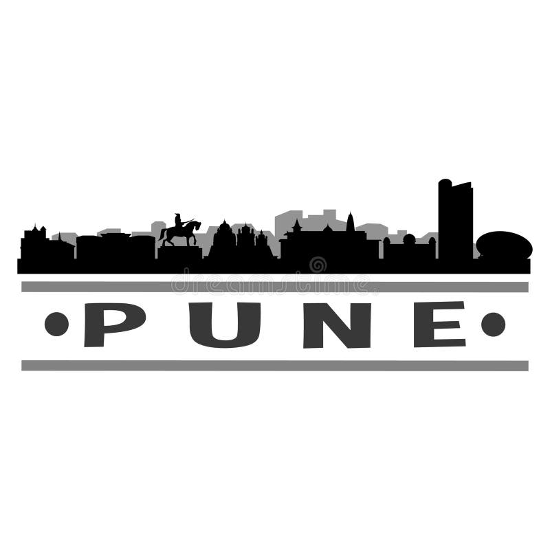 Pune India Asia Icon Vector Art Design Skyline Flat City Silhouette ...