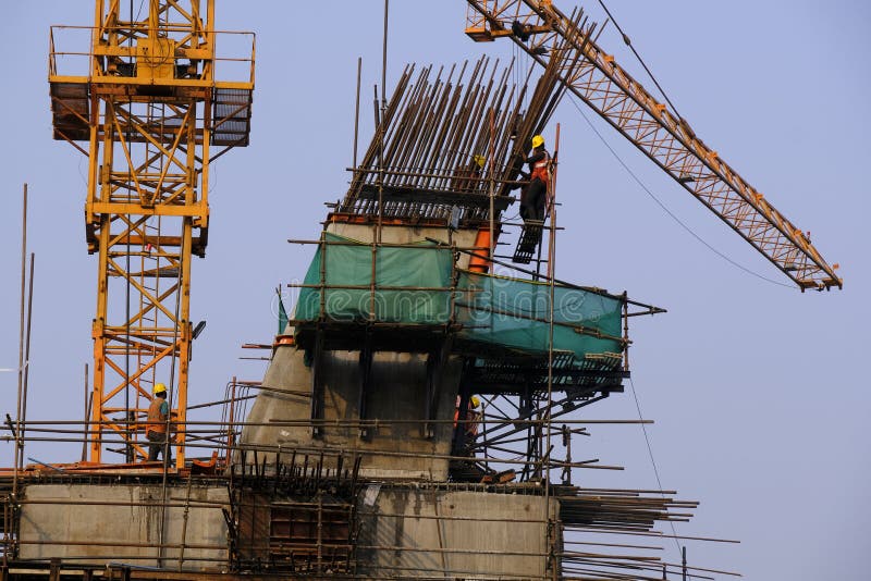 Pune, India - 06 December 2022, Construction of Pune Metro Bridge for ...