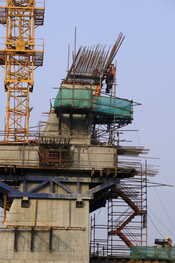 Pune, India - 06 December 2022, Construction of Pune Metro Bridge for ...