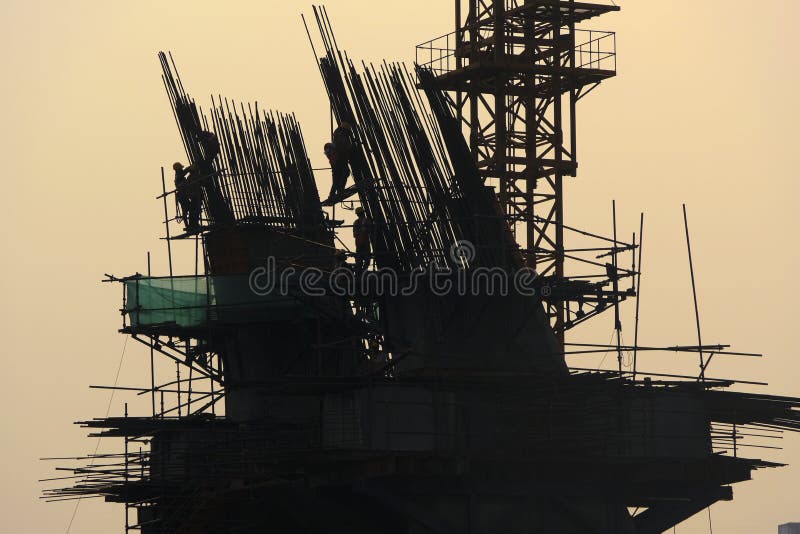 Pune, India - 06 December 2022, Construction of Pune Metro Bridge for ...
