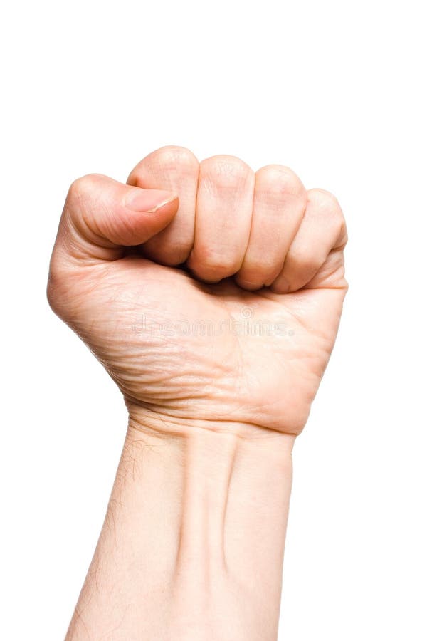 Punho foto de stock. Imagem de aperto, agressivo, isolado - 14687366