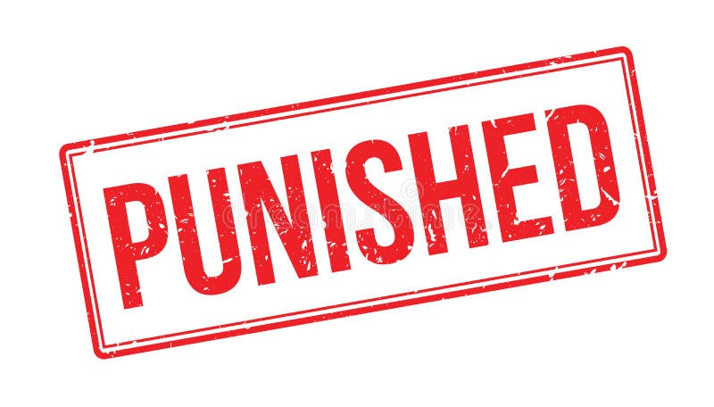 Punished rubber stamp stock illustration. Illustration of punishment ...