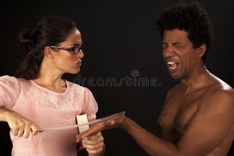 Punishment on the hand stock image. Image of education - 26517947