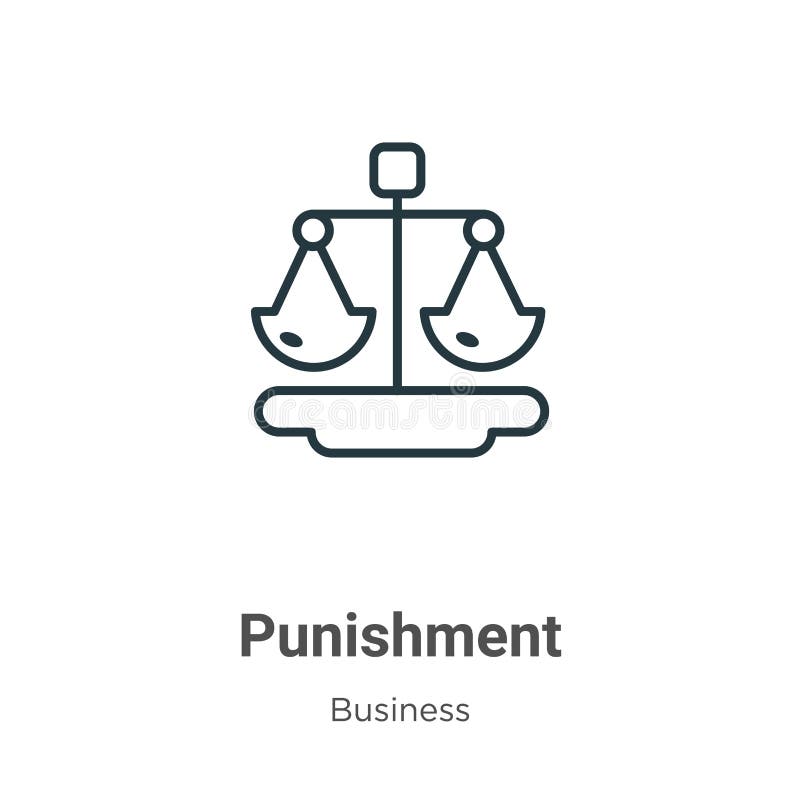 Punishment Icon In Filled Thin Line Outline And Stroke Style Vector