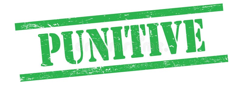 PUNITIVE Text on Green Grungy Lines Stamp Stock Illustration ...