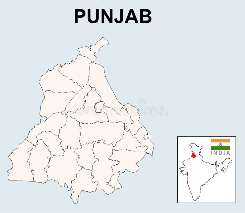Punjab Map. Political and Administrative Map of Punjab with Districts ... Punjab Map. Political and Administrative Map of Punjab with Districts ...