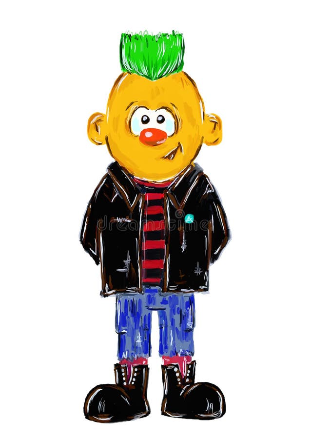 Punk cartoon stock illustration. Illustration of punk - 23524730