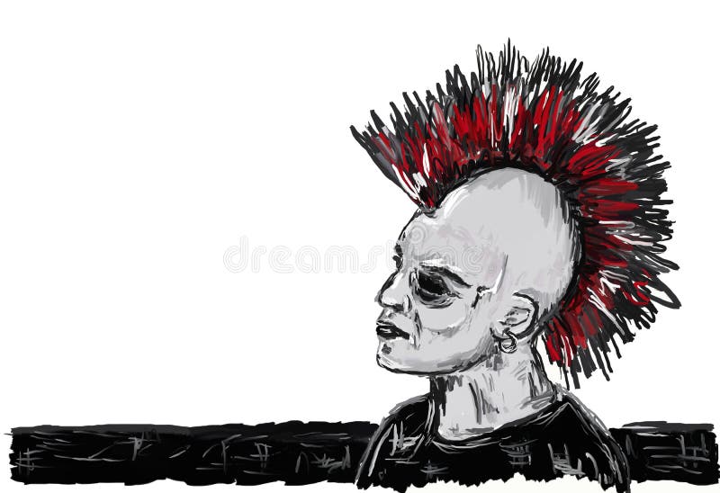 Ícone Punk Dos Povos Do Avatar Do Homem Ilustração do Vetor ...