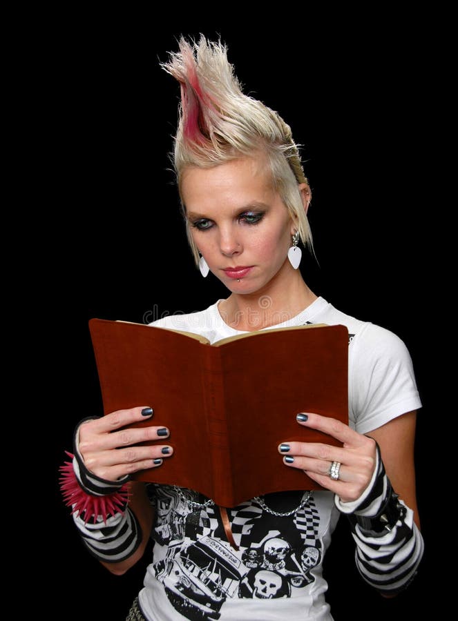 Punk Girl with Bible stock photo. Image of christian, religious - 3336554