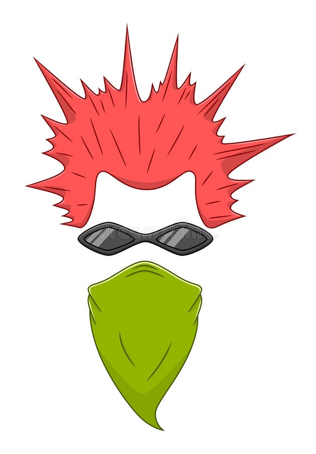 Punk Face Icon. Trendy Modern Flat Linear Vector Punk Face Icon Stock ...