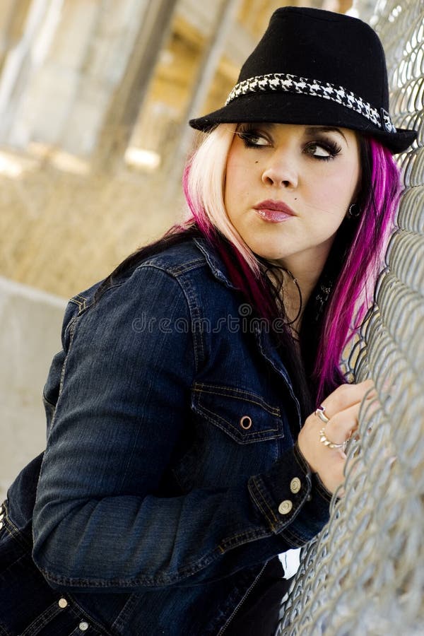 Girl Punk Fashion Model stock photo. Image of punk, confidence - 1764392