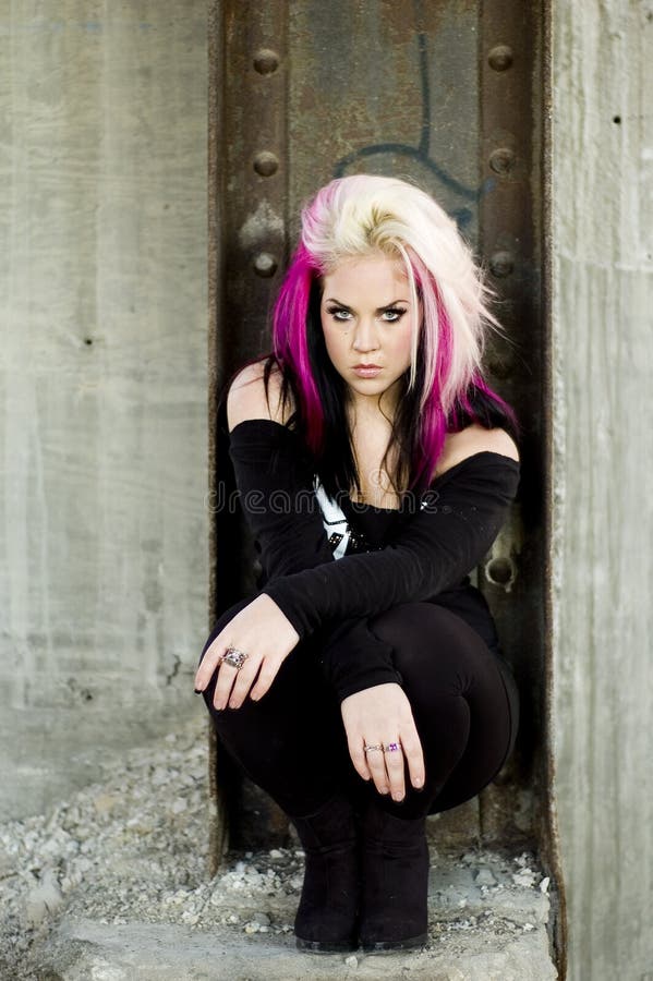 Punk Goth Fashion Model stock photo. Image of goth, style - 1764222