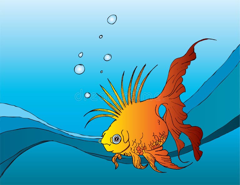 Punk Fish stock vector. Illustration of water, current - 5220553