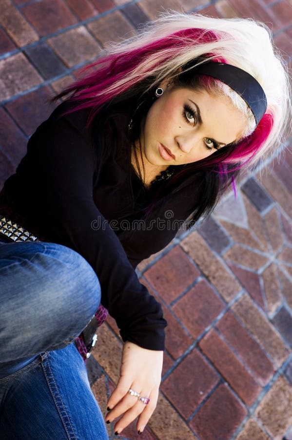 Punk gothic fashion model stock image. Image of eyes, female - 1747063