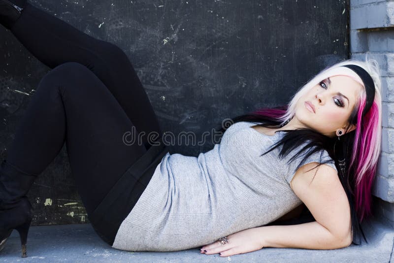 Punk gothic fashion model stock image. Image of face, model - 1746629