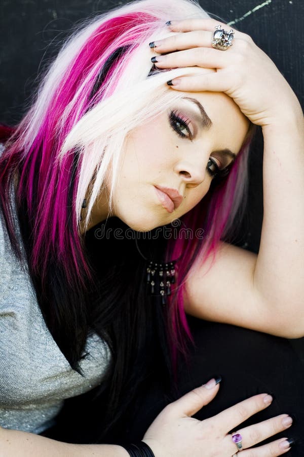 Punk gothic fashion model stock image. Image of colorful - 1746765