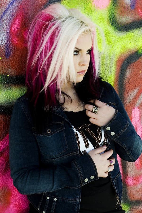 Punk gothic fashion model stock photo. Image of goth, innocence - 1746526