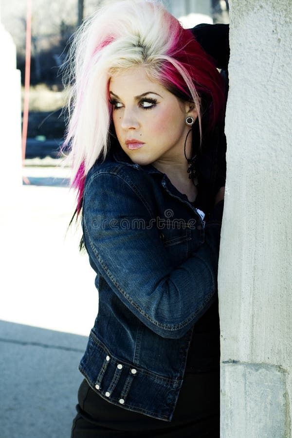 Punk gothic fashion model stock photo. Image of happy - 1746900