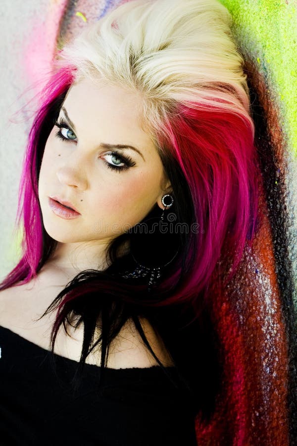 Girl Punk Fashion Model stock photo. Image of provocative - 1764354