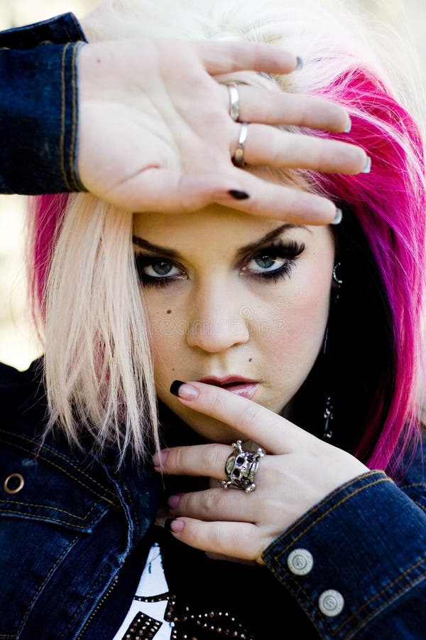 Punk gothic fashion model stock photo. Image of cute, goth - 1747046