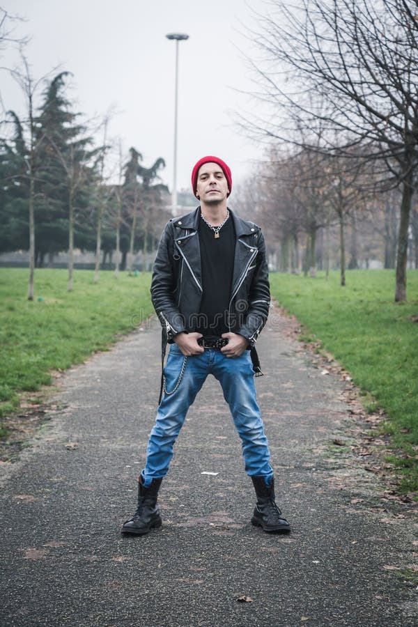 Punk Guy Posing in a City Park Stock Photo - Image of grunge, protest ...