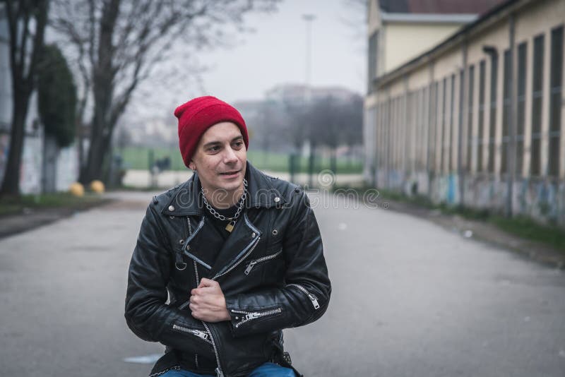 Punk Guy Posing in the City Streets Stock Photo - Image of male, punk ...