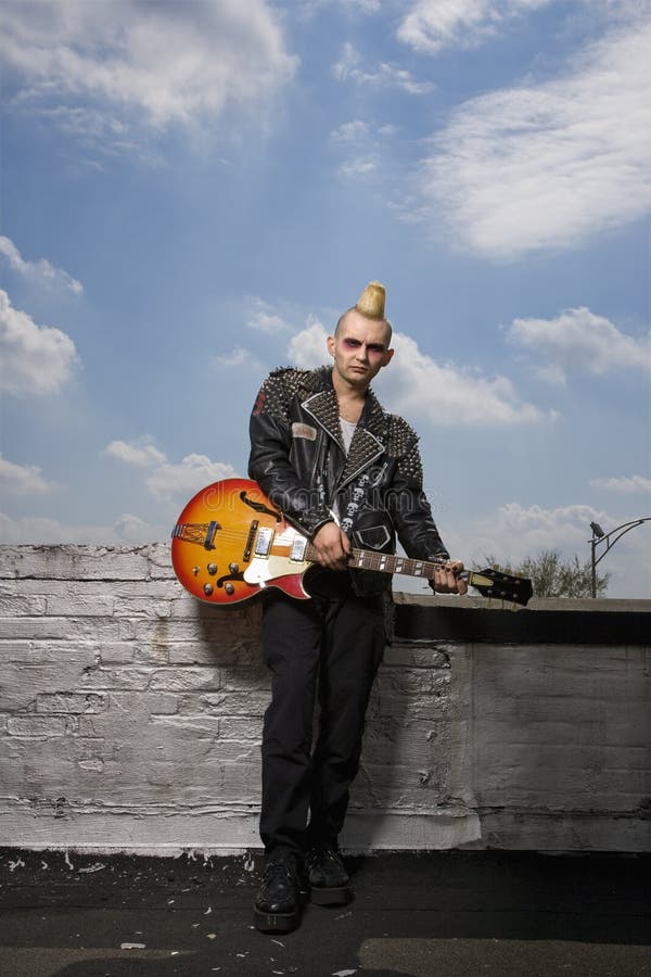 Punk Girl Sitting on Suitcase Stock Photo - Image of model, beautiful ...
