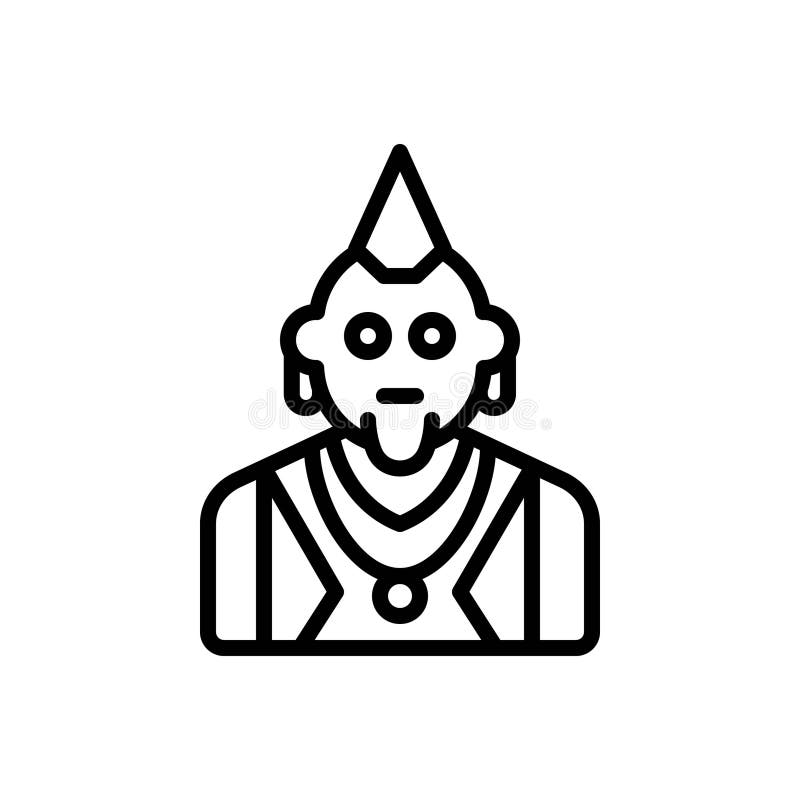 Black Line Icon for Punk, Style and Musician Stock Vector ...