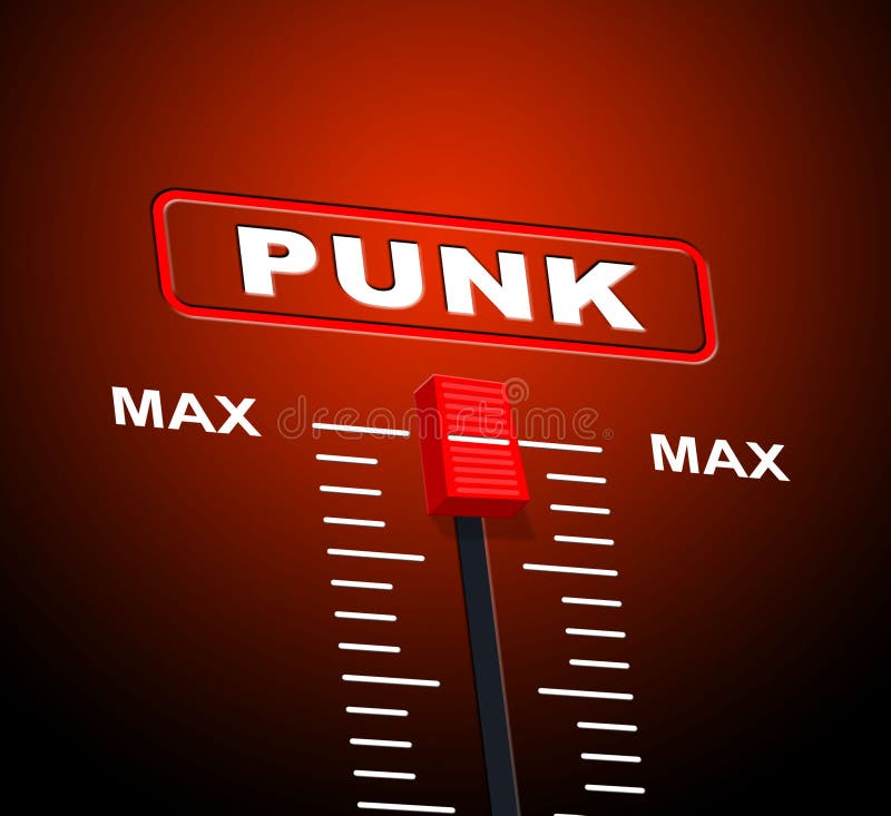 Punk Music Means Track Remix and Frequency Stock Illustration ...