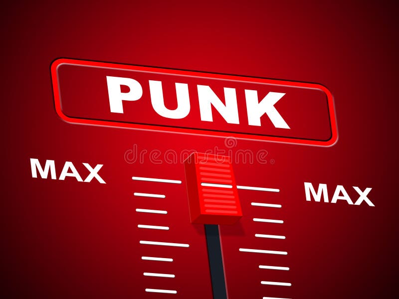 Punk Music Shows Sound Track and Amplifier Stock Illustration ...