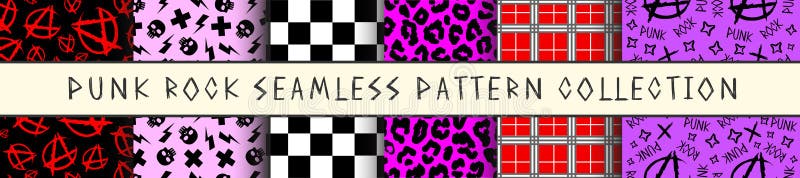 Symbols Anarchy Punk Pattern Stock Illustrations – 13 Symbols Anarchy ...