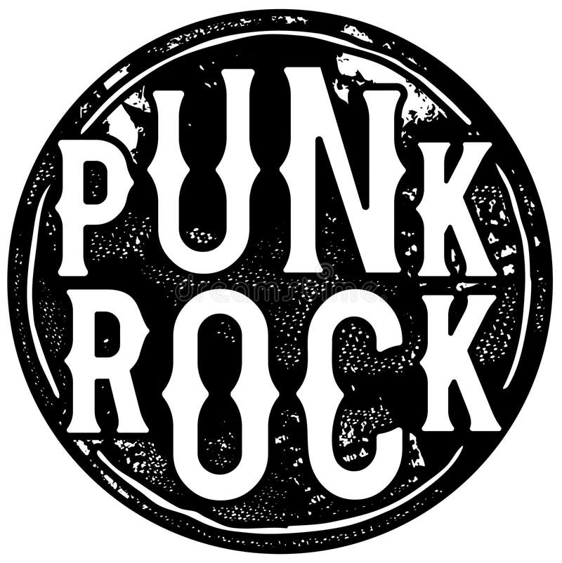 Punk Rock Abzeichen Etikett Vektor Abbildung - Illustration von ...
