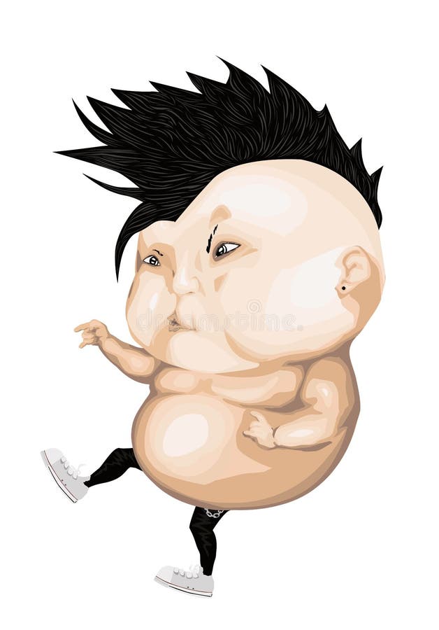 Punk Rock Baby Clip Art