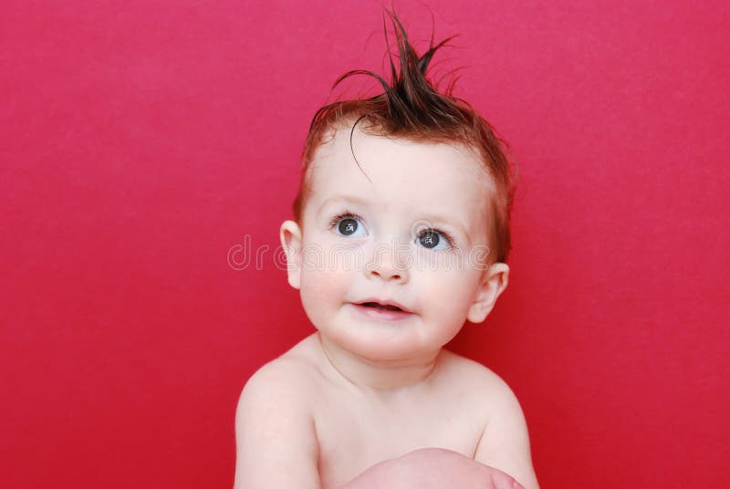 Punk rock baby stock image. Image of male, happy, hairdo - 8804405