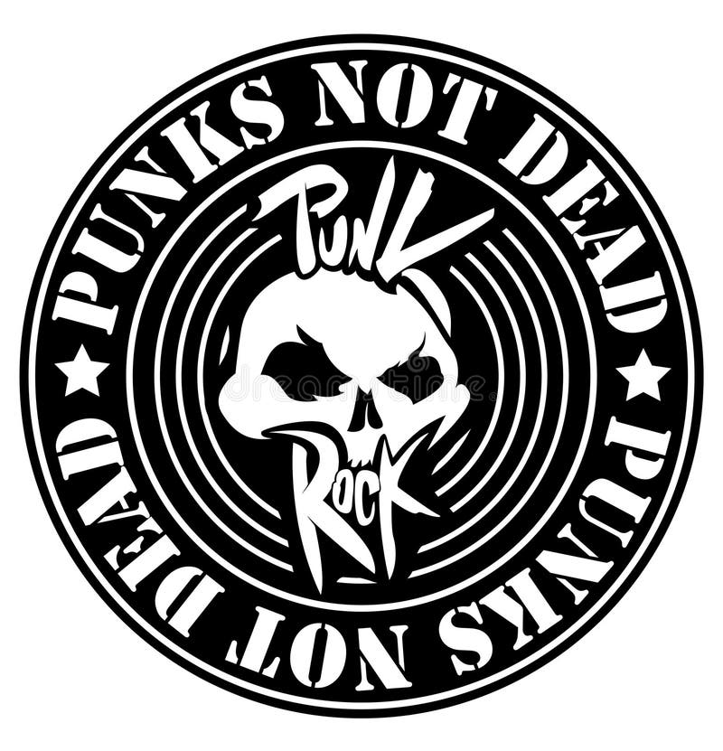 Punk Rock Logo. stock vector. Illustration of evil, halloween - 74010729