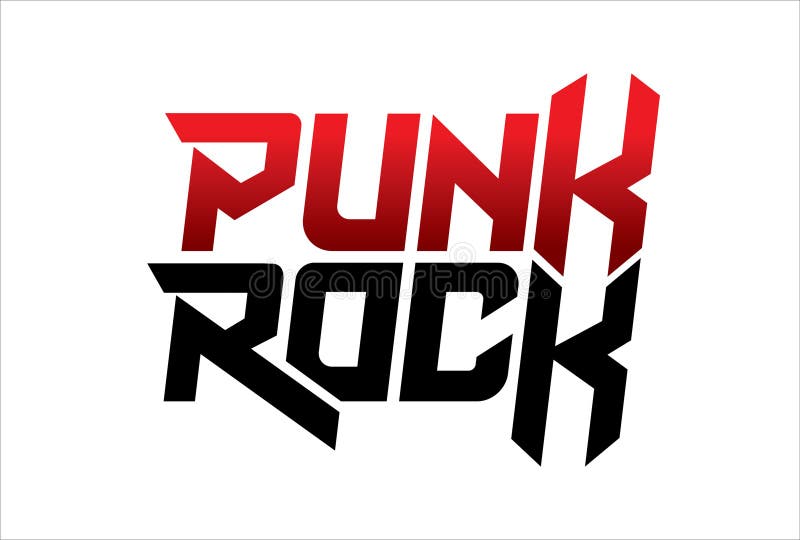 Punk Rock Typography Design Vector Stock Vector - Illustration of ...