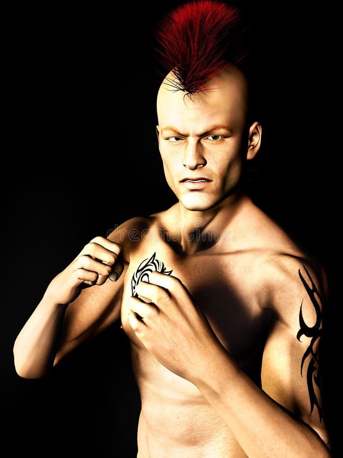 Punk rocker stock illustration. Illustration of person - 5328958