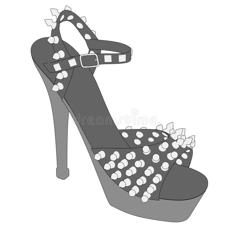 Punk shoe stock illustration. Illustration of metal, punk - 54892876
