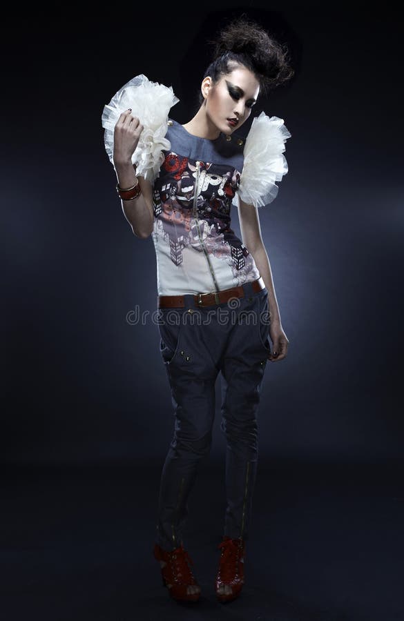 Punk woman stock photo. Image of female, beauty, black - 25178230