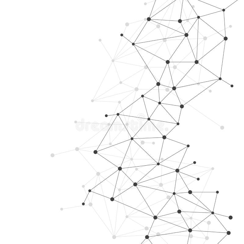 Netzwerk, Das Punkte Und Polygone Verbindet, Hintergrund Stock ...