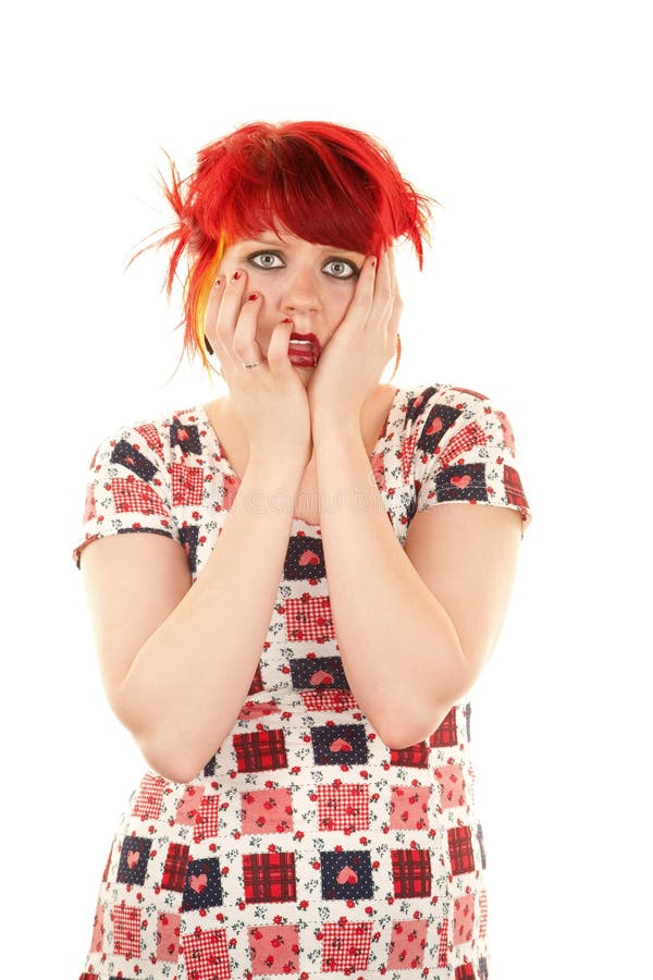 Punky Girl with Red Hair stock photo. Image of beautiful - 13067930