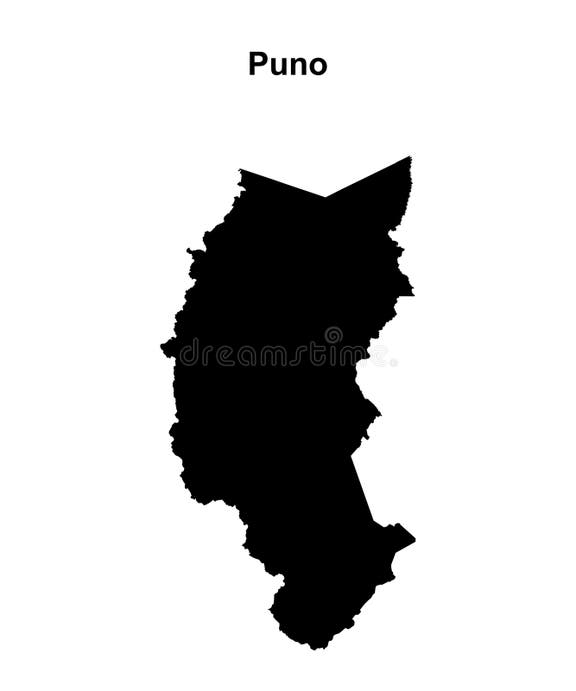 Puno outline map stock vector. Illustration of region - 360616904