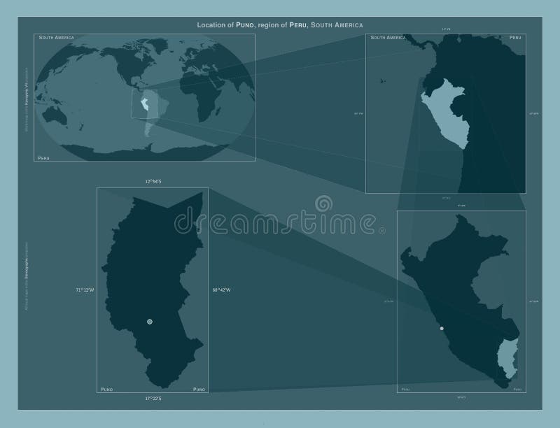 Puno, Peru. Described Location Diagram Stock Illustration ...