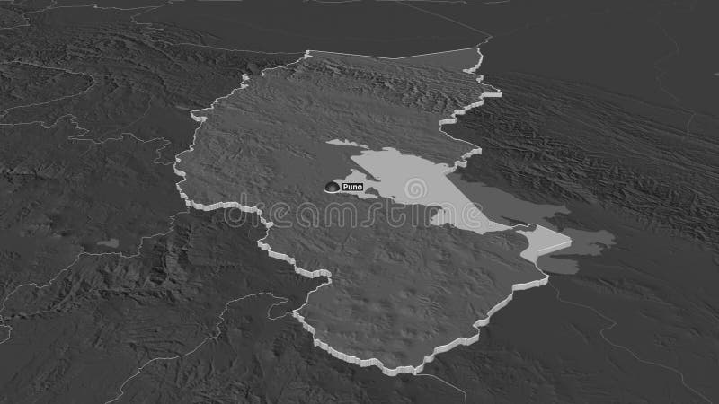 Puno, Peru - Extruded with Capital. Bilevel Stock Illustration ...