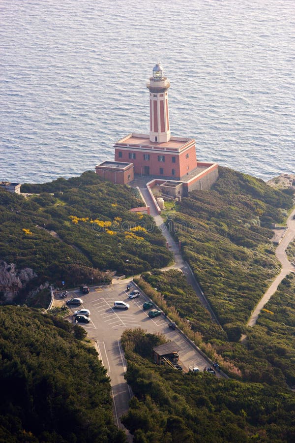 Punta Carena Lighthouse, Capri, Italy Stock Image - Image of punta ...
