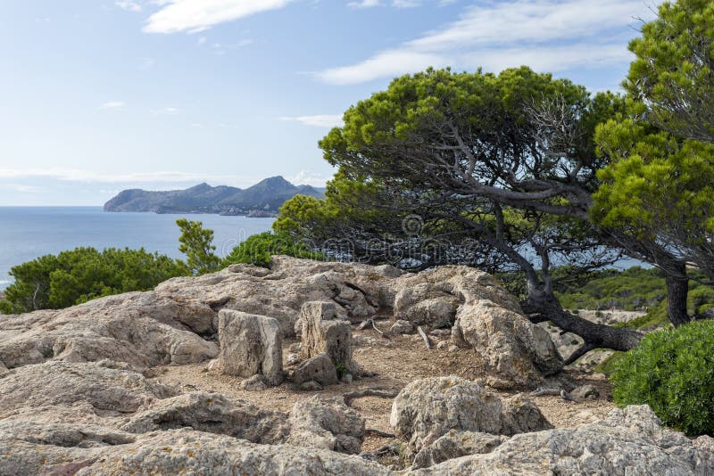 Punta de Capdepera stock image. Image of beautiful, coastline - 163424635